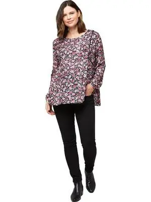 NOM MATERNITY Stella Maternity Blouse Winter Floral