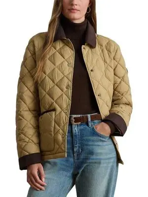 Ralph Lauren Diamond Quilted Jacket - Birch Tan