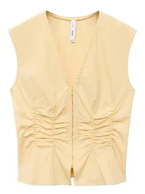 Mango Sleeveless Corset Top - Vanilla