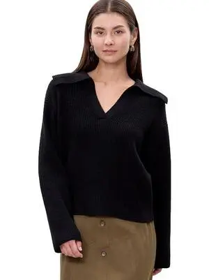 Rebecca Taylor Giselle Knit Wool Sweater - Black