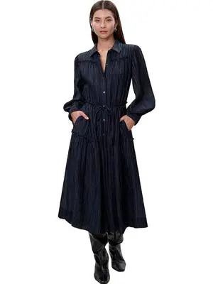 Rebecca Taylor Olivia Shirt Dress - Graphite
