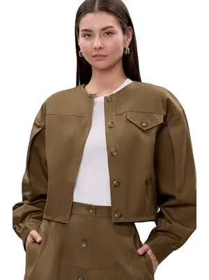 Rebecca Taylor Aria Twill Jacket - Olive