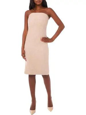 1.State Strapless Herringbone Column Dress - Feather