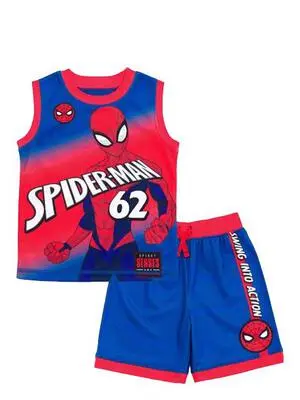 MARVEL Spider-man Athletic Tank Top & Shorts Set - Spider-man Red