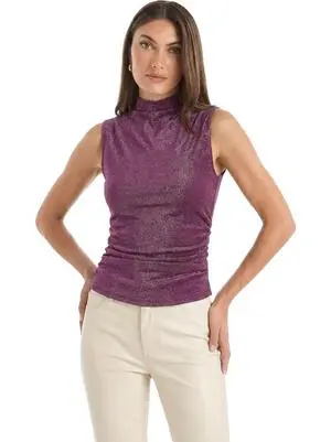 THE NOLI SHOP Mia Shimmer Tank - Purple