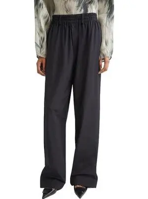 Brandon Maxwell The Teagon Relaxed Wide-leg Pants - Black