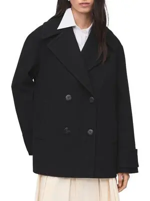 Mango Goya Double-Breasted Blazer Black