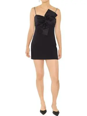 Likely Liora Rhinestone & Bow Detail Cocktail Mini Dress - Black