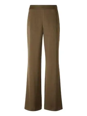 Roland Mouret Wide Leg Satin Trousers - Military Green