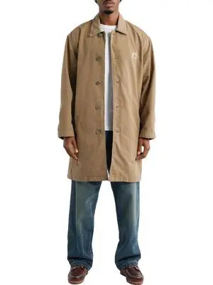 Carhartt Work In Progress Webster Cotton Canvas Coat - Leather /leather Rinsed