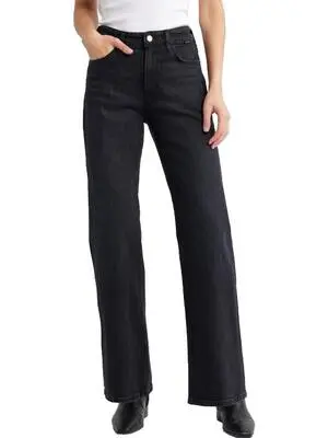 MAVI Taylor High-waist Wide-leg Jeans - Dark Smoke Gold Prem