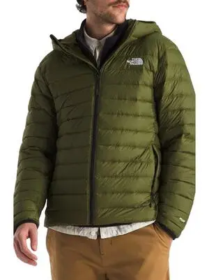 The North Face 700 Fill Power Down Hooded Jacket - Woodland Green