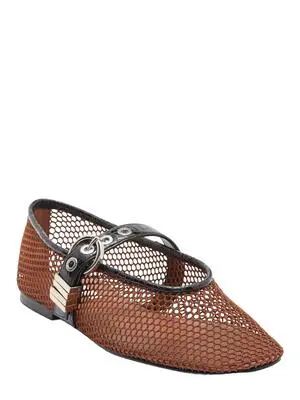 Steve Madden Lucia Mary Jane Flat - Cognac/black