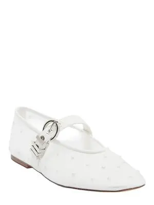 Steve Madden Lucia Mary Jane Flat - Ivory Pearl