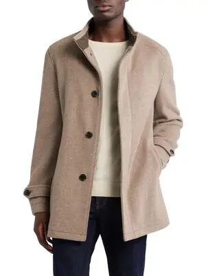 Hart Schaffner Marx Canfield Wool-blend Car Coat - Oatmeal