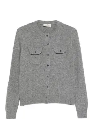 Bruno Manetti Double-pocket Wool Cardigan - Grey