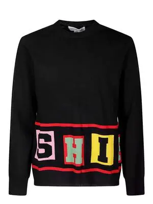 Comme Des Garçons Embroidered Crew-neck Sweater - Black