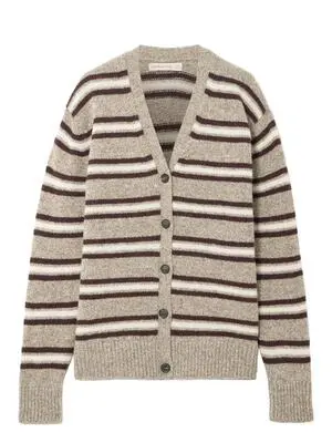 DAUGHTER Striped Wool Cardigan