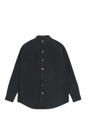 StÜssy Classic Long Sleeve Sprayed Shirt - Blue