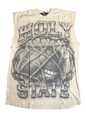 HELLSTAR Holy State Sleeveless T-shirt - White