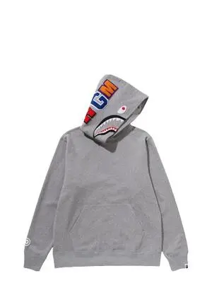 A BATHING APE Hooded Shark Pullover Gray