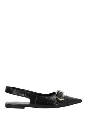 Givenchy Voyou Leather Slingback Ballerinas - Black
