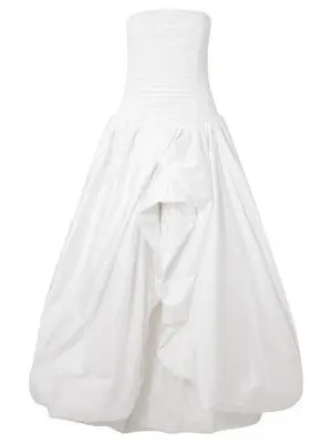 Aje Violette Strapless Ruched Gown - Ivory