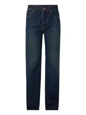 Saint Laurent Nico Mid-rise Straight-leg Jeans - Blue