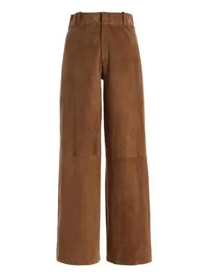 ARMA Marina Stretch-suede Trousers - Brown