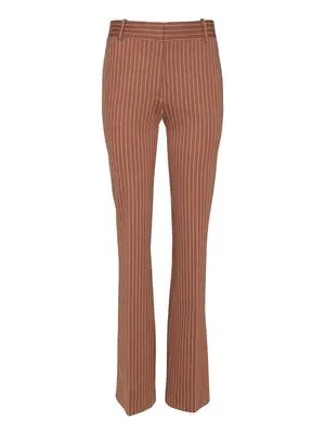 Oriane 1986 The Paris Mid-Rise Flared Pants Brown