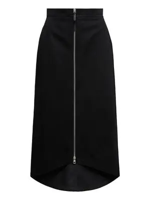 Moncler X Ee72 Edward Enninful Cotton Gabardine Midi Skirt - Black