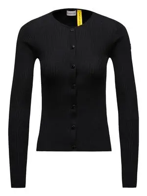 Moncler X Ee72 Edward Enninful Wool Cardigan - Black