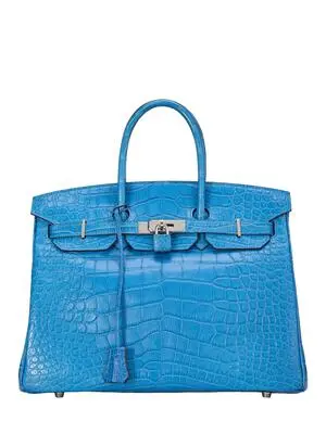 Hermès Hermès Matte Alligator Birkin 35 Blue
