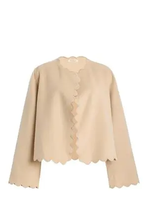 BY MALENE BIRGER Vibetta Scalloped Jacket - Off-white