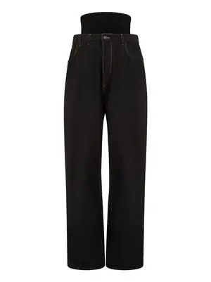 Alaïa Low-rise Straight-leg Jeans - Black