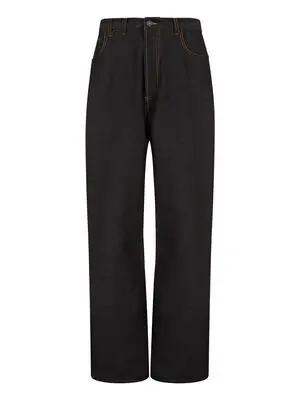 Alaïa Low-rise Straight-leg Jeans - Black