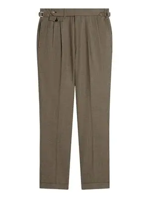 Dunhill Wool Glen Check Trousers - Brown