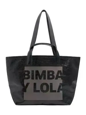 Bimba Y Lola Bimba Y Lola Logo-Print Tote Bag Black