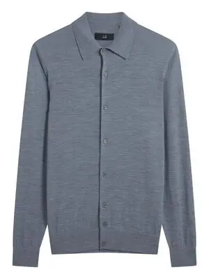 Dunhill Superfine Virgin Merino Wool Shirt - Blue