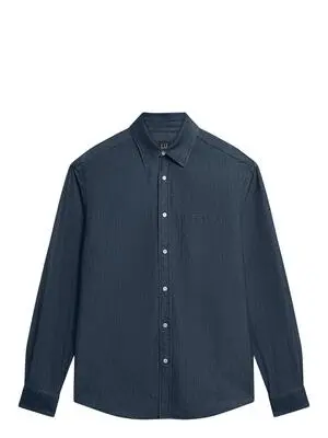 Dunhill Cotton-cashmere Chambray Shirt - Blue