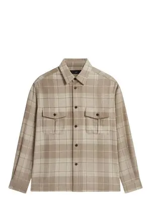 Dunhill Cashmere Tartan Overshirt - Neutral