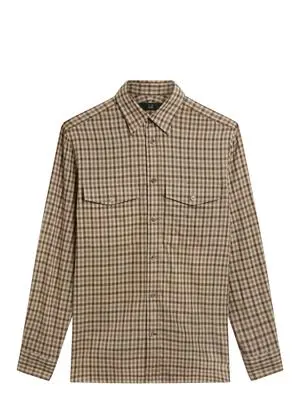 Dunhill Cotton-cashmere Check Overshirt - Brown