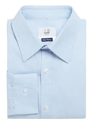 Dunhill Cotton Micro Check Dress Shirt - Blue