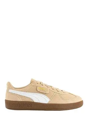 PUMA Palermo Suede Trainers - Light Sand Puma White