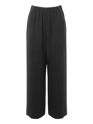 Whistles Elasticated-waist Crepe Trousers - Black