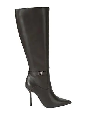 Kurt Geiger Heeled Leather Knee-high Boots - Dark Brown