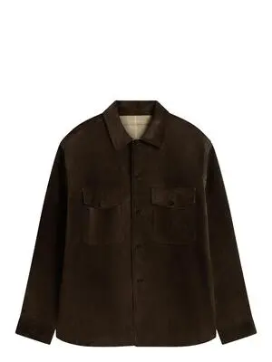 Dunhill Suede Cashmere-lined Overshirt - Brown