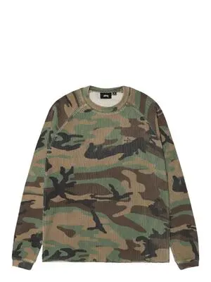 StÜssy Basic Thermal In Woodland Camo - Brown