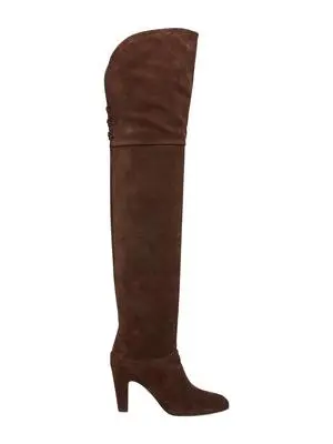 Chloé Eve Suede Over-The-Knee Boots Chocolate