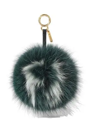 Fendi Fox Fur Charm - Green